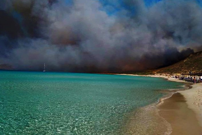 Ελαφόνησος : Δορυφόρος δείχνει το μέγεθος της καταστροφής από την φωτιά ...